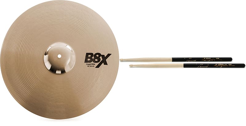 Sabian 18 inch B8X Crash Ride Cymbal Bundle with Zildjian | Reverb