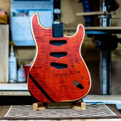 Figured Maple & Roasted Ash Strat Body | Reverb