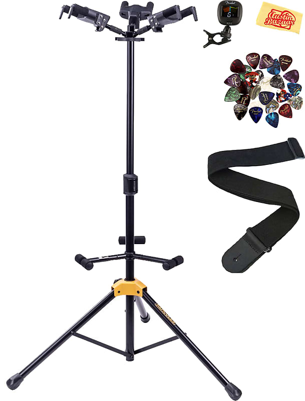 Hercules GS432B PLUS Auto Grip Triple Guitar Stand, Foldable | Reverb