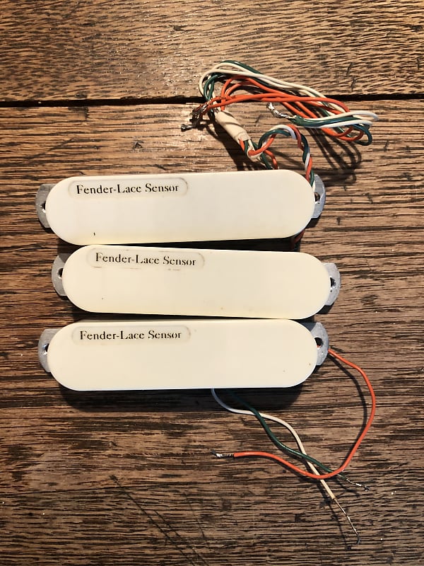 Fender Lace Sensor Gold Pickup Set 1994 White | Reverb
