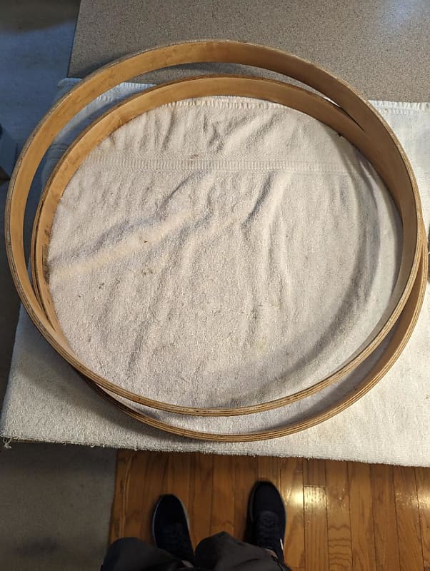 22" maple bass drum hoops (pair) - maple varnish, 5-ply | Reverb