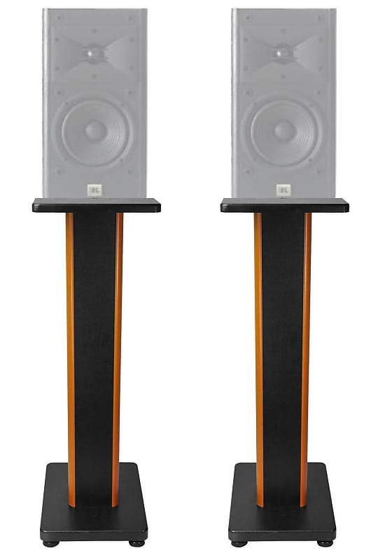 Pair 28" 2-Tone Speaker Stands For JBL Arena 120 Bookshelf | Reverb