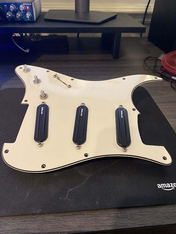 Allparts Left-Handed Strat Pickguard Dimarzio Loaded 2011 - | Reverb