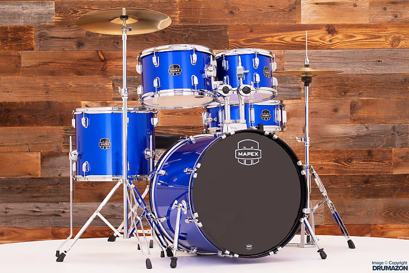 MAPEX COMET FUSION STARTER / BEGINNER 5 PIECE DRUM KIT, | Reverb