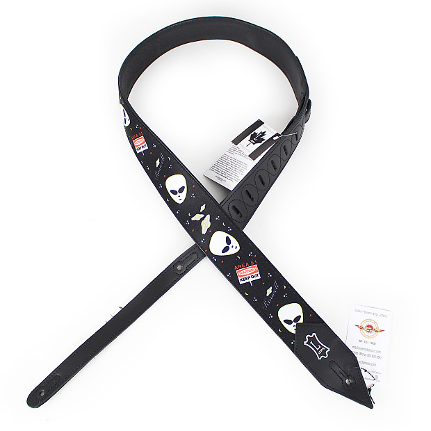Levy's MPG-EBE Polyester Guitar Strap 2" Aliens Area 51 Print | Reverb