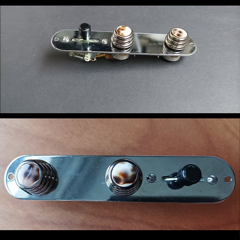 Telecaster Loaded 3-way Control Plate with Custom Knobs | Reverb