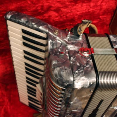 Polverini C30 Piano Accordion 1950s - Pearl Silver | Reverb