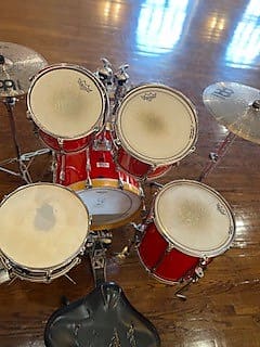 Yamaha Recording Custom Drum Set 1986 Hot Rod Red | Reverb