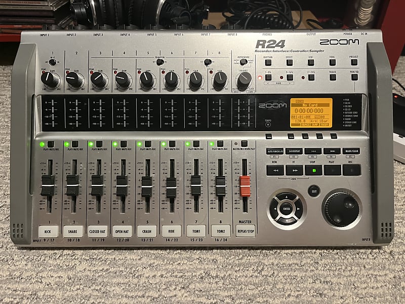 Zoom R24 and AKG KB240 headphones | Reverb