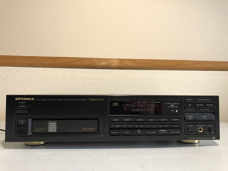 Optimus CD-7300 CD Changer 6 Compact Disc Player HiFi Stereo | Reverb