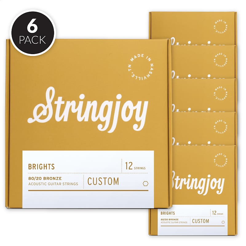 Stringjoy Brights | Custom 12 String 80/20 Bronze Acoustic | Reverb