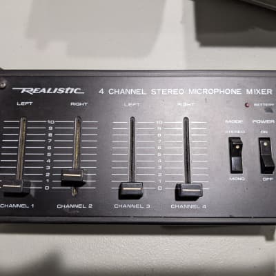 Realistic 4 Channel Stereo Microphone Mixer | Reverb