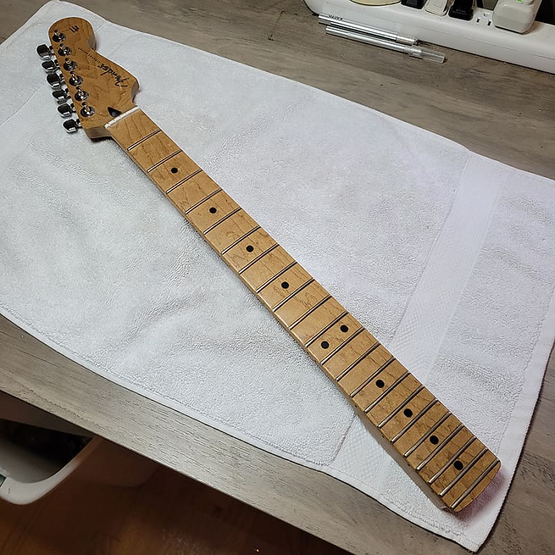 Fender Roasted Maple Strat Neck w/Locking Tuners | Reverb