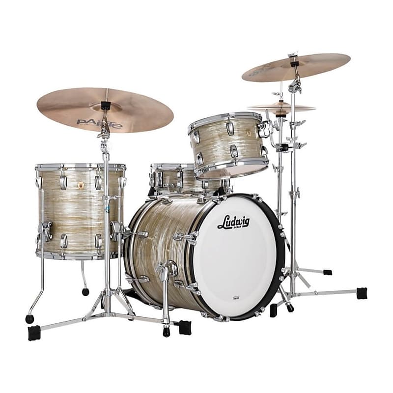 Ludwig Classic Maple 3pc Jazz Drum Set Olive Oyster | Reverb