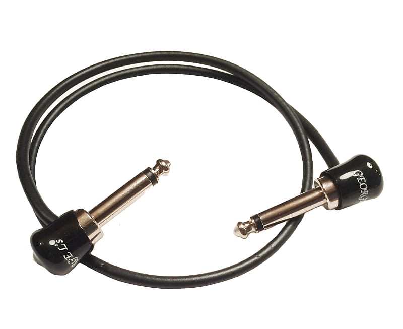 George L's 12" Deluxe Nickel Effects Cable in Black | Reverb UK