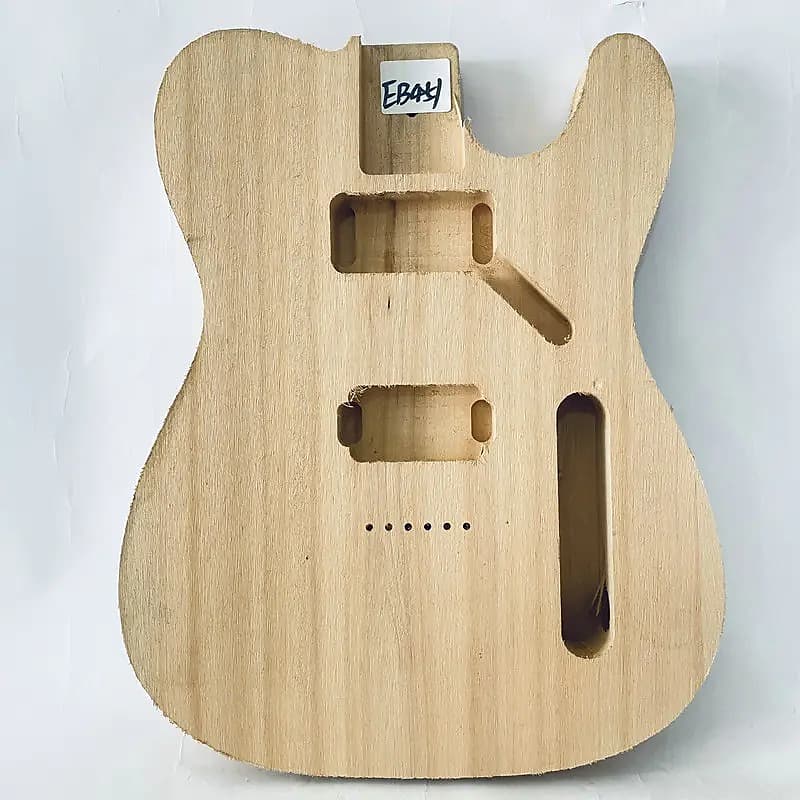Unfinished Poplar Wood Telecaster Tele Style Guitar Body | Reverb