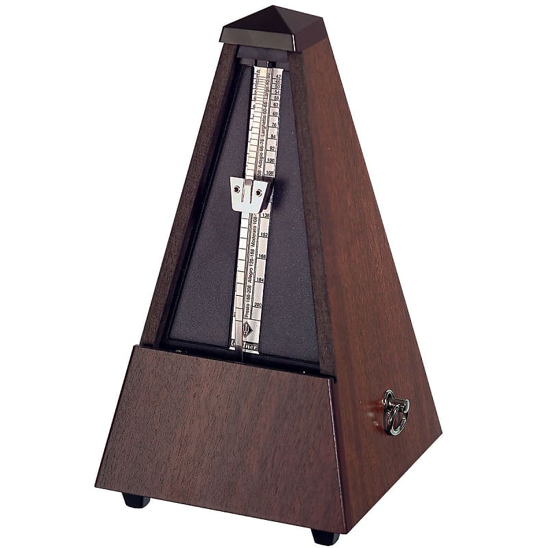 Wittner Pyramid Metronome Genuine Walnut Matt Silk With Bell | Reverb
