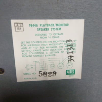 Altec 9844A speakers pair grey | Reverb