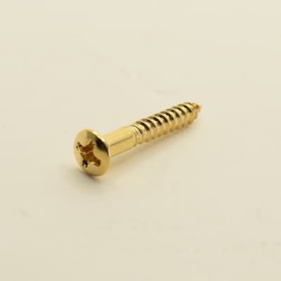 Gold Steel Tele Bridge Screws 3.5mm x 25mm - 12 | Reverb