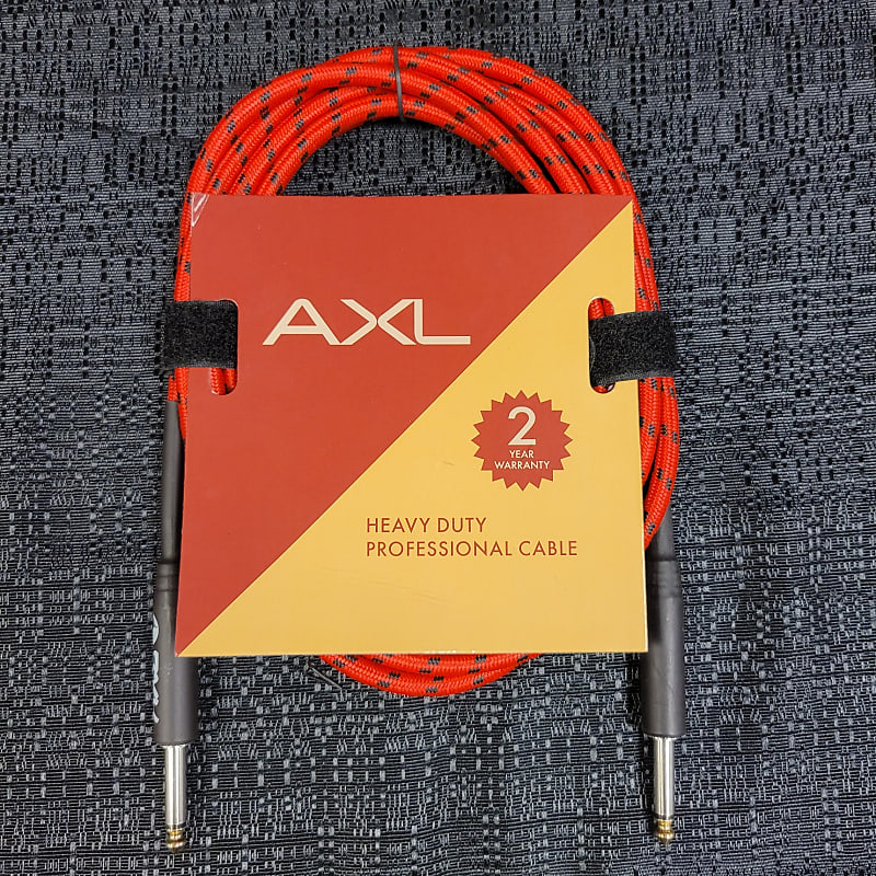 AXL 10ft Red/Black Instrument Cable | Reverb
