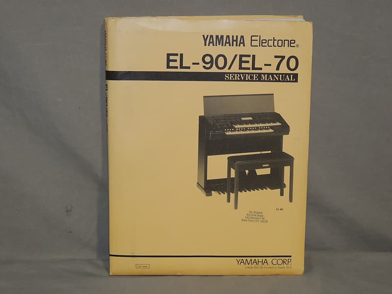 Yamaha El-90 / EL-70 Electone Service Manual [Three Wave | Reverb