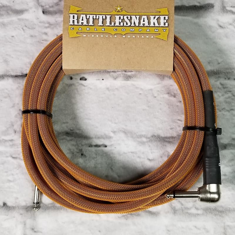 Rattlesnake Cables 20' Copper Straight to Right Angle | Reverb