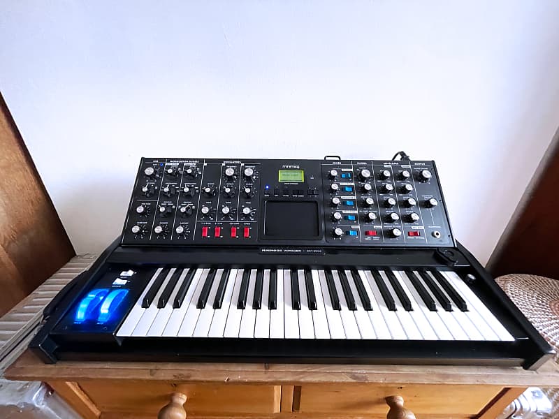 Moog MiniMoog Voyager Electric Blue Edition & Flight Case | Reverb