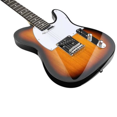 Full-Size 39 Inch Electric Guitar Sunburst Telecaster Shaped | Reverb