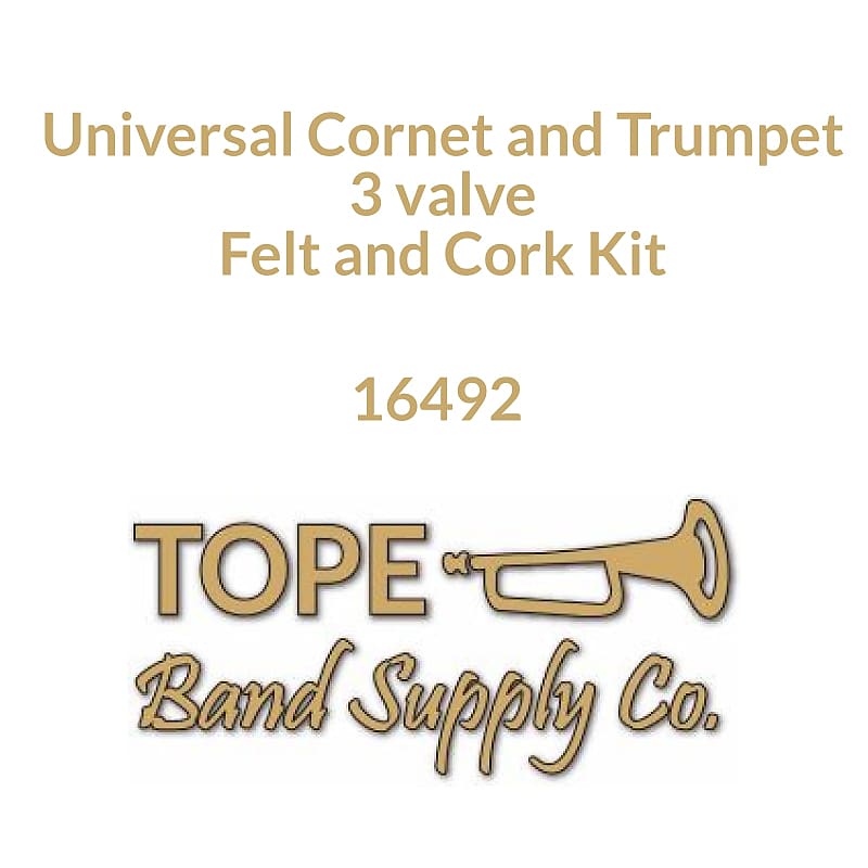 Universal Cornet and Trumpet (3 valve) Felt and Cork Kit | Reverb
