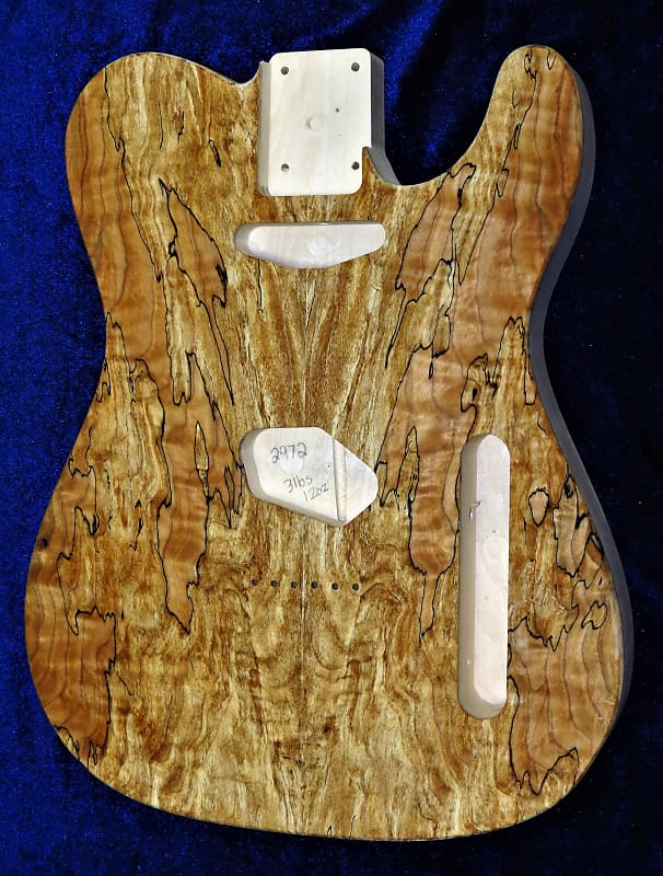 Basswood / Quilt Spalted Maple Top Telecaster Tele Body | Reverb