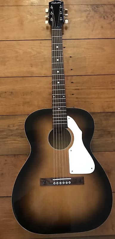 60's Silvertone model # 698 Flat top Acoustic Sunburst Made | Reverb