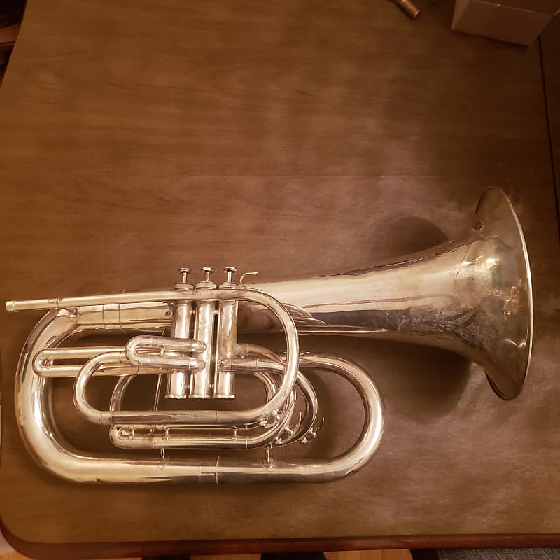 DEG Dynasty G Euphonium Bugle 70s-80s - Nickel Plated | Reverb