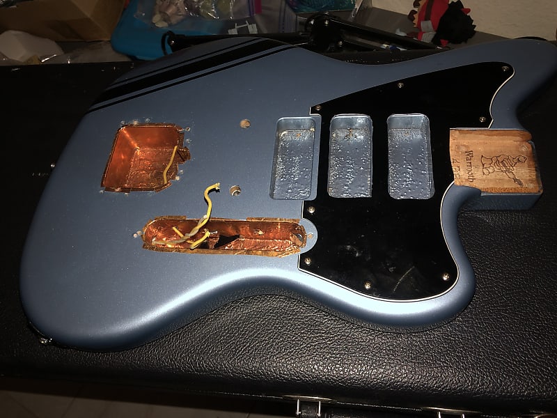 Warmoth Jazzmaster 3 p90 route ice blue body | Reverb