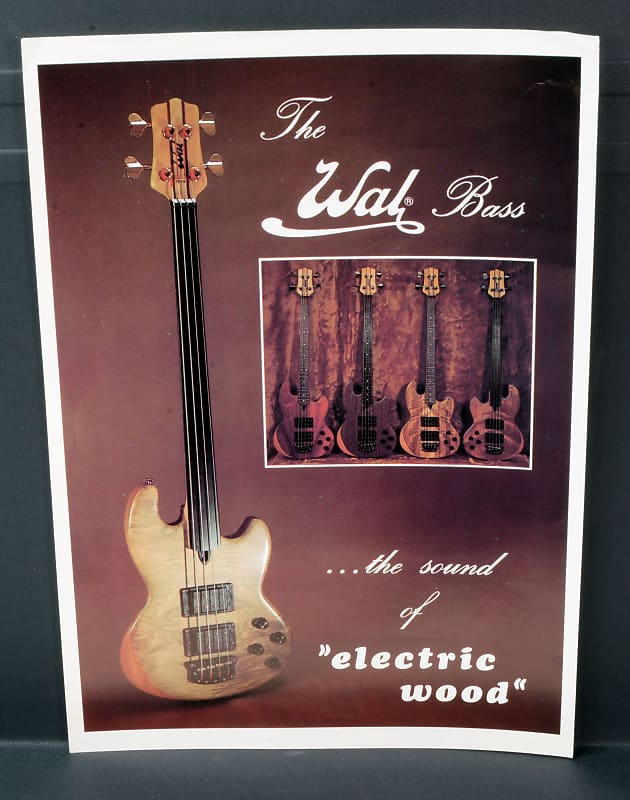 1987 Wal Bass Two Page Flier Original Print From England | Reverb