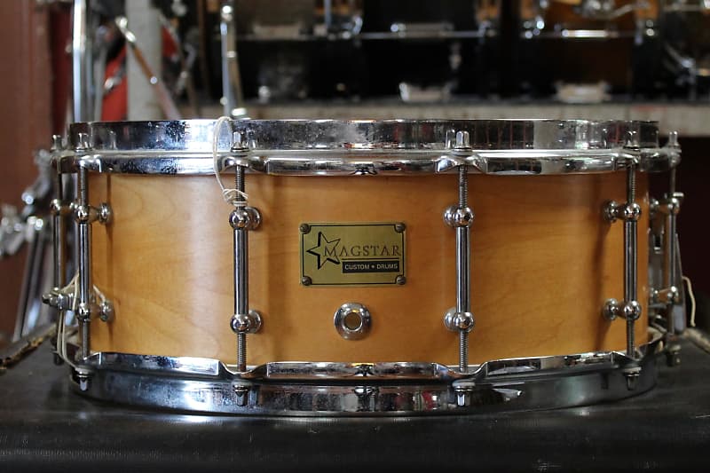 2000's Magstar Customs 5x14 Snare Drum in Natural Maple | Reverb