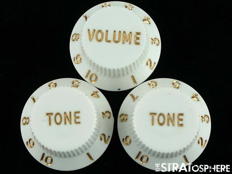 Fender H.E.R. Stratocaster Strat GUITAR KNOBS Volume Tone | Reverb