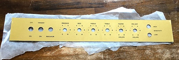 MetroAmp Master Volume Plexi Faceplate Gold | Reverb