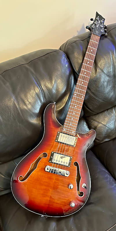 Harley Benton CST-24HB 2022 - Tortoise Flame Hollowbody | Reverb