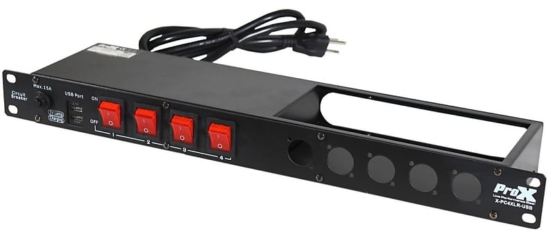 ProX X-PC4XLR 4 Way Powerkon to Edison AC Power 1U Rack | Reverb
