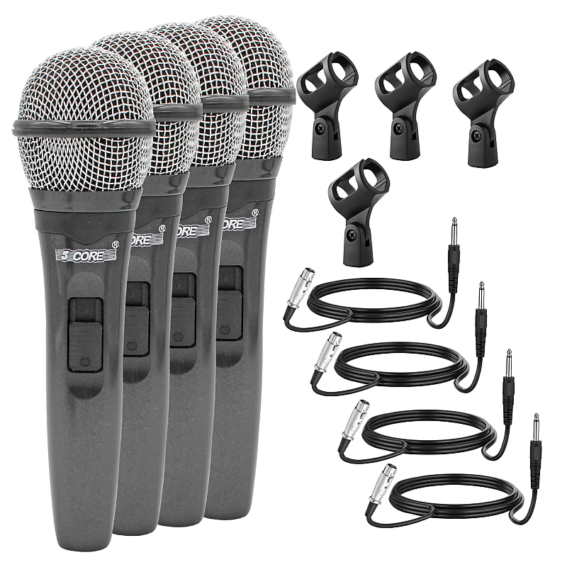 5 Core Professional Dynamic Microphone 4 Pieces Cardiod | Reverb