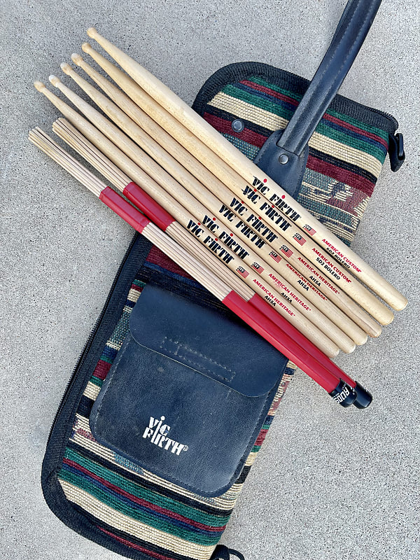 Vic Firth Stick Bag with Sticks and Hot Rods | Reverb