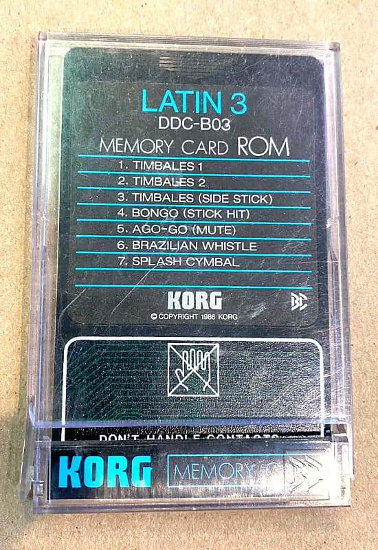 Korg DDC-B03 Latin 3 Rom Card for DDD-1 Drum machine | Reverb