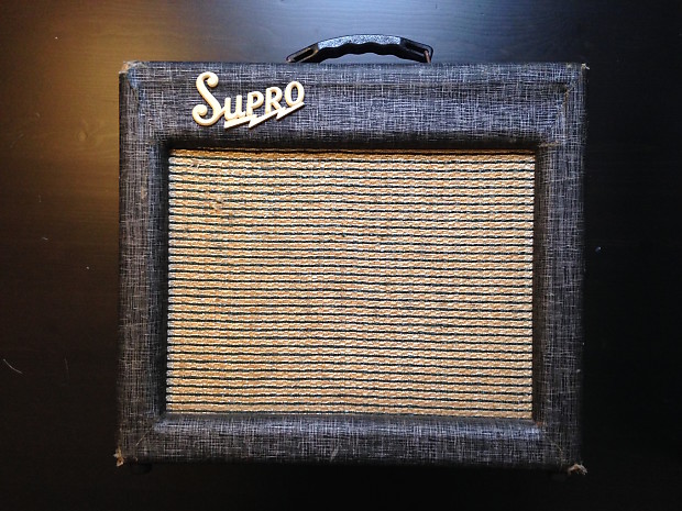 1961 Supro 1616T Grey/Black Vintage Tube Amp | Valco Chicago | Reverb