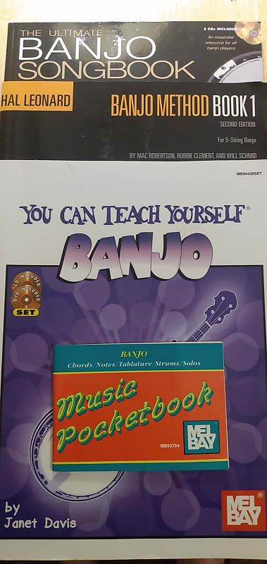 Lot of 4 Banjo Instructional Books | Reverb