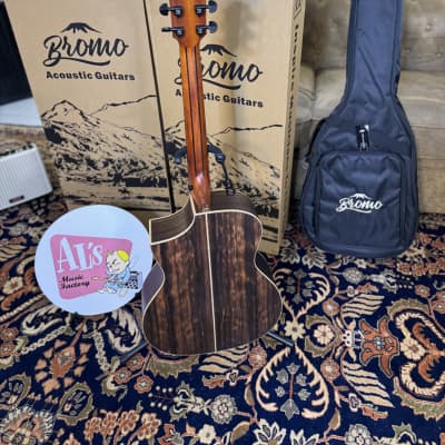 BROMO Guitars BAR5CE ( ALL SOLID ) Spruce Top Amara Ebony | Reverb