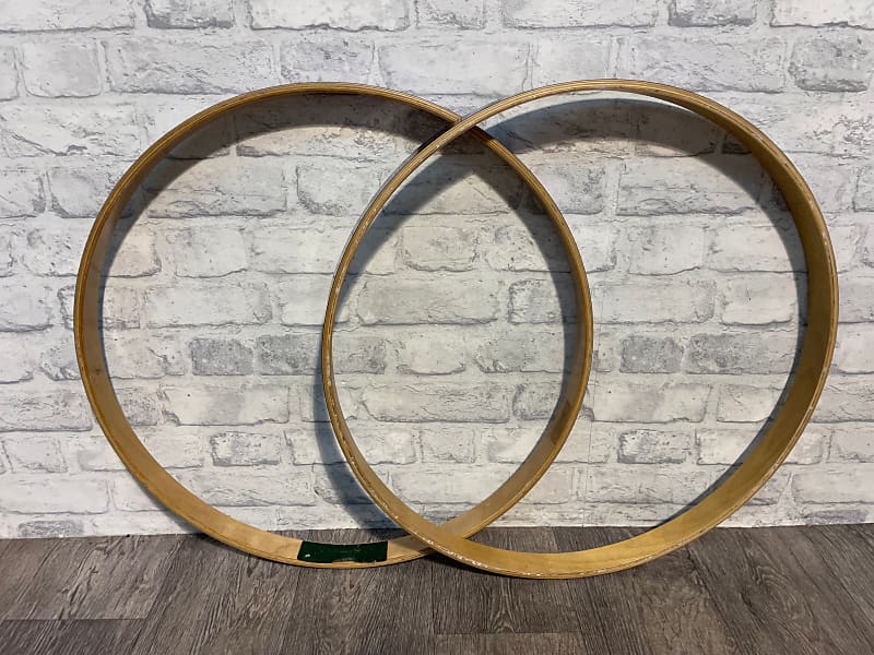 Premier Artist Birch Bass Drum 22” Wooden Hoops Rims Hardware | Reverb