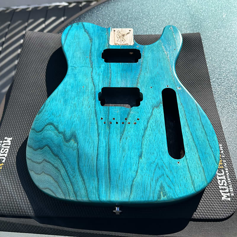 Warmoth Ash Tele Replacement Body - Finished in Wudtone Azure | Reverb
