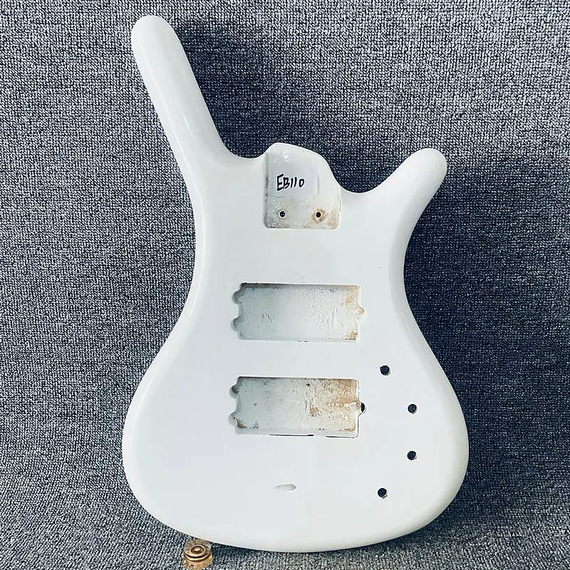 White Custom DIY Project Bass Guitar Body | Reverb