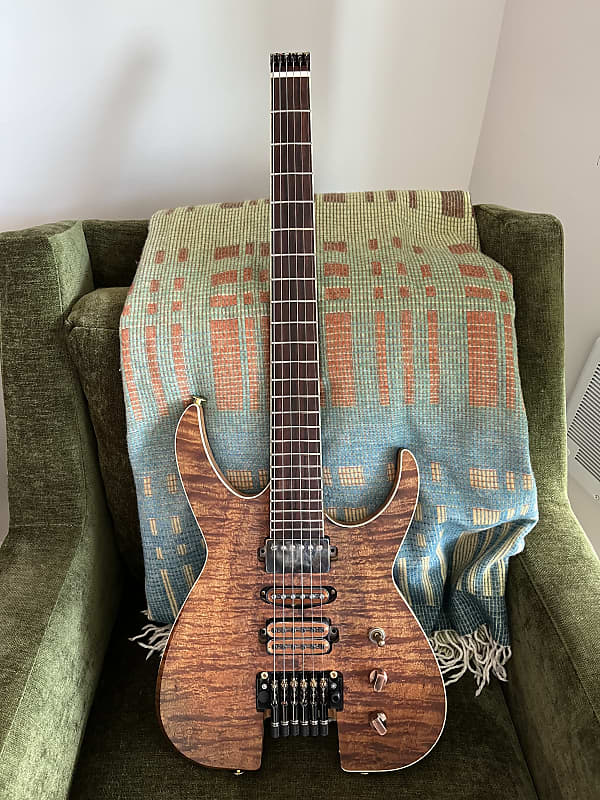 Extremely Rare Headless Blackmachine VI in Natural Koa | Reverb UK