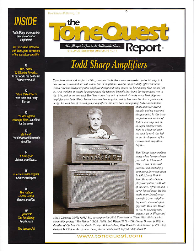 ToneQuest Report magazine, September 2015/Vol.16 No.11 2015, | Reverb